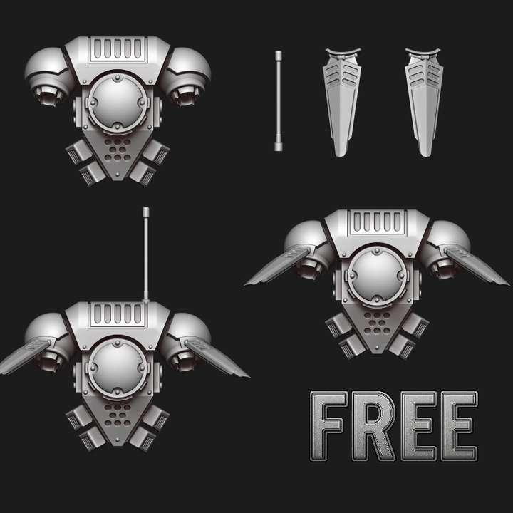 3D Printable (Free) wing backpack by exoforge