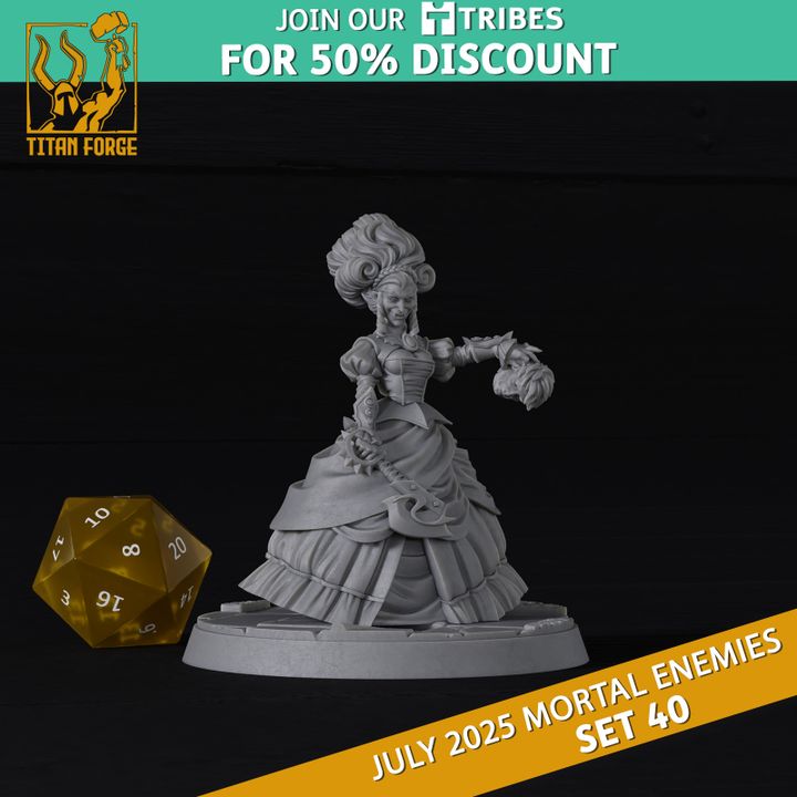 3D Printable Vampire Countess - Monsters DnD 5e - Mortal Enemies Set 40 ...