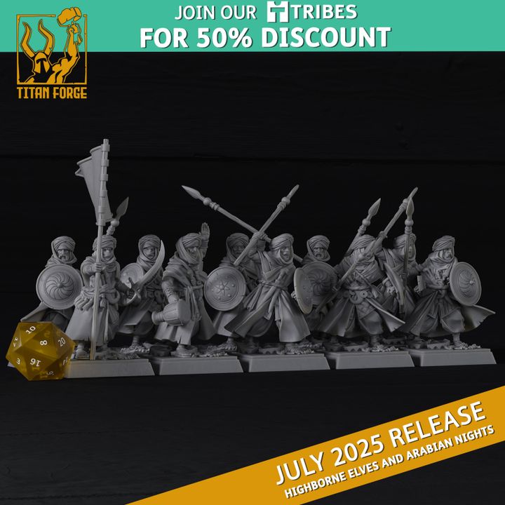 3D Printable Titan Forge Miniatures - 2025 - July - Highborne Elves and ...