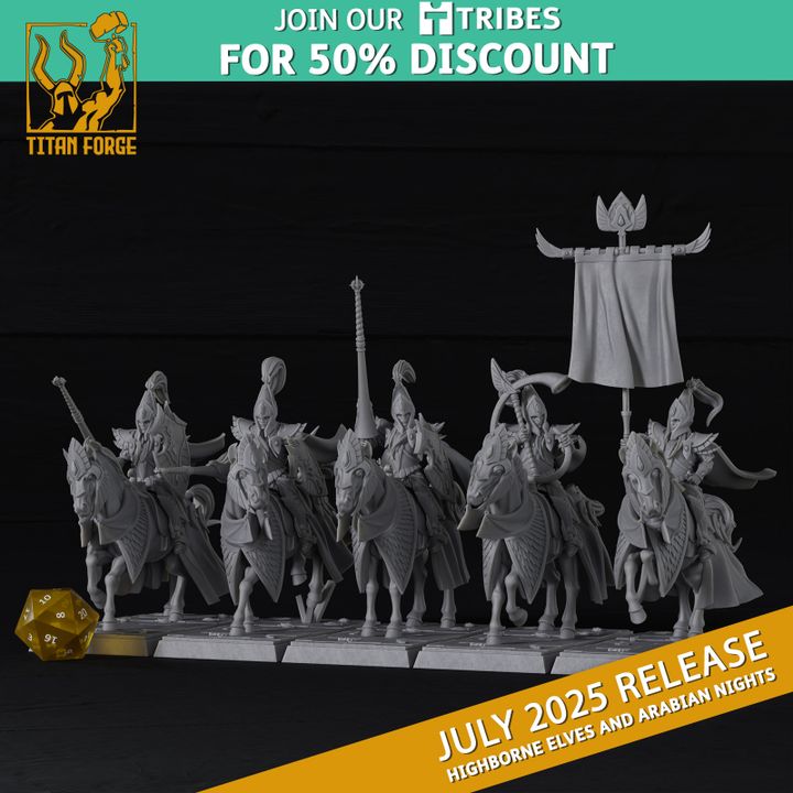 3D Printable Titan Forge Miniatures - 2025 - July - Highborne Elves and ...