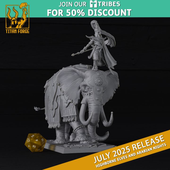 3D Printable Titan Forge Miniatures - 2025 - July - Highborne Elves and ...