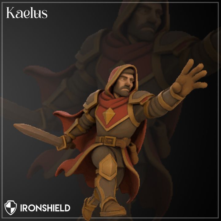 3D Printable Kaelus – Human Warrior in Red Cloak | Battle-Ready ...