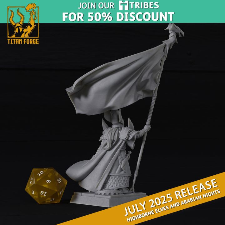 3D Printable Highborne Noble - Highborne Elves and Arabian Nights ...