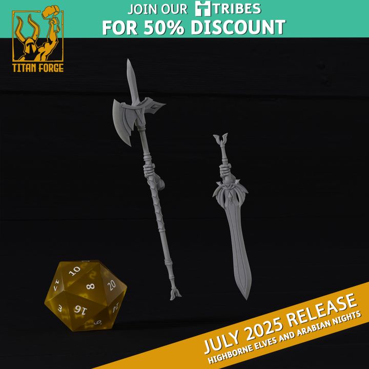 3D Printable Highborne Noble - Highborne Elves and Arabian Nights ...