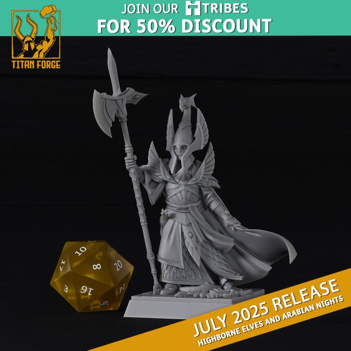 3D Printable Highborne Noble - Highborne Elves and Arabian Nights ...