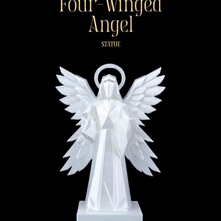3D Printable Four-Winged Angel Statue by Stlflix
