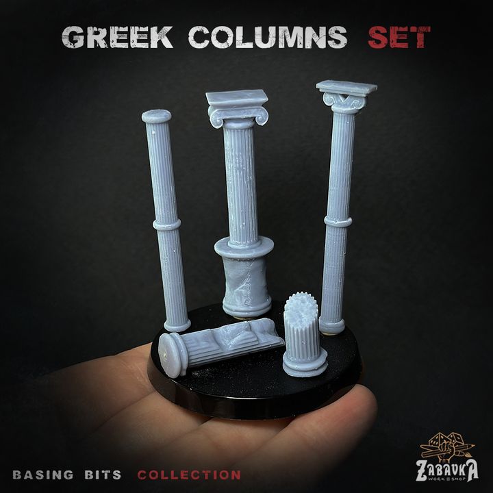 3D Printable Greek columns - Basing Bits by Zabavka Workshop