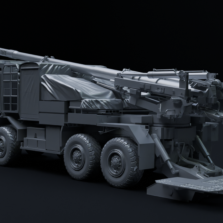 3D Printable Japanese Type 19 SPG on MAN Chassis 1:35 by The Military ...