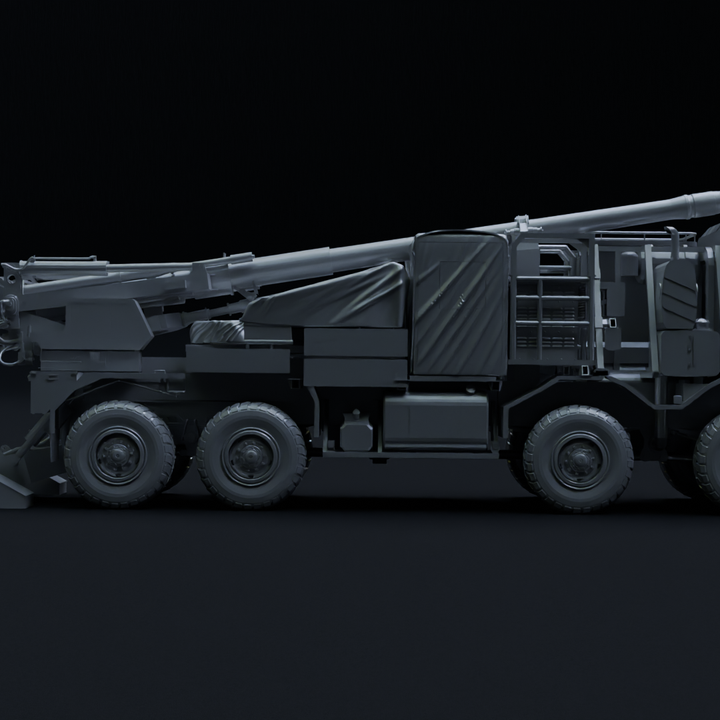 3D Printable Japanese Type 19 SPG on MAN Chassis 1:35 by The Military ...