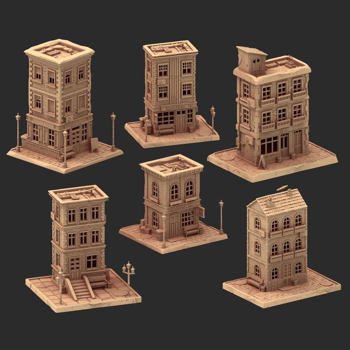 3D Printable Small Town USA – 1900s – 6 Printable STL Buildings by ...