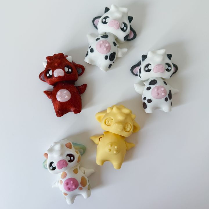 3D Printable Cow Pixie by Layersingreen