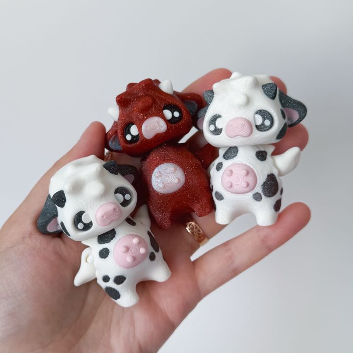 3D Printable Cow Pixie by Layersingreen