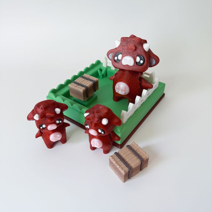 3D Printable Cow Pixie by Layersingreen