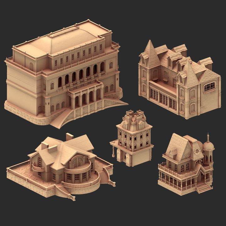 3D Printable Victorian Architecture – 5 Printable STL Buildings by ...