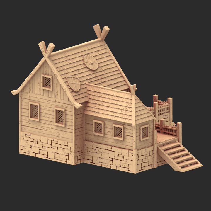 3D Printable Viking Architecture - x5 Buildings by Proxywars