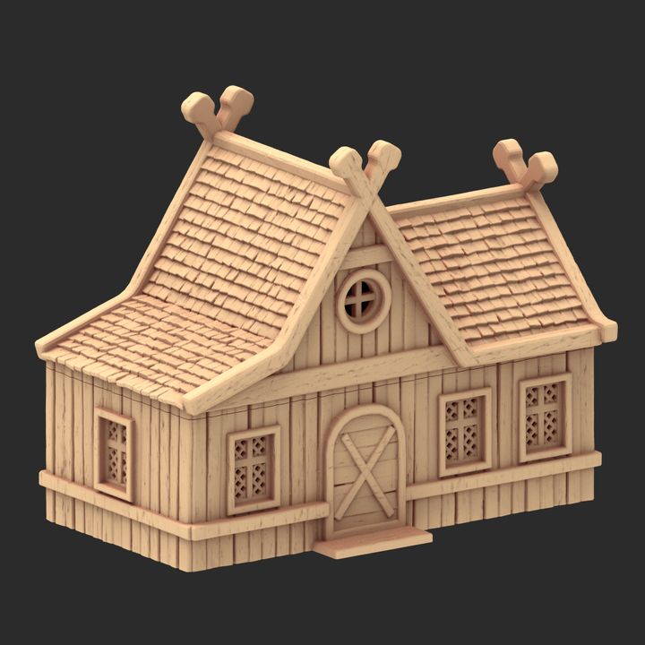 3D Printable Viking Architecture - x5 Buildings by Proxywars