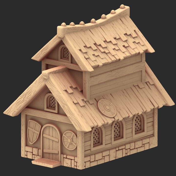 3D Printable Viking Architecture - x5 Buildings by Proxywars