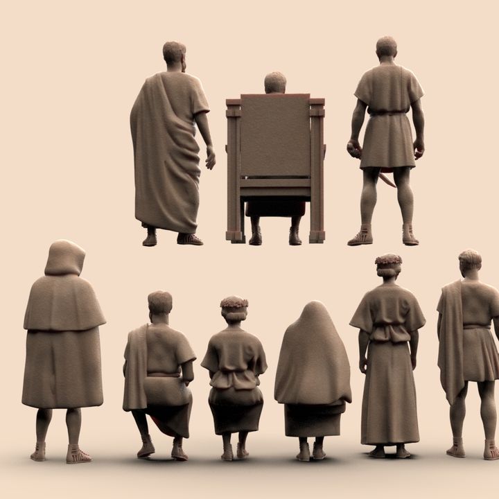 3D Printable Roman citizens by Dmitry Tishchenkov