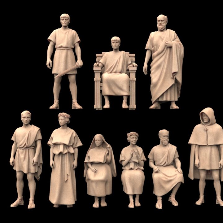 3D Printable Roman citizens by Dmitrii Tishchenkov