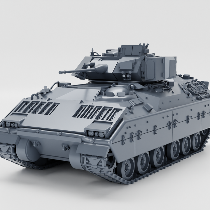 3D Printable Bradley M2 IFV and Bradley M3 CFV (US, Cold War) (1:56 and ...