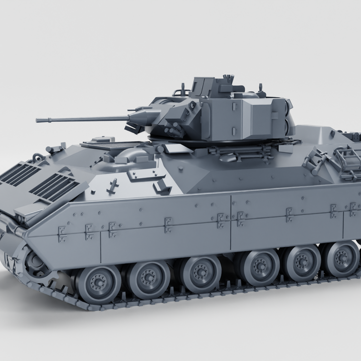 3D Printable Bradley M2 IFV and Bradley M3 CFV (US, Cold War) (1:56 and ...