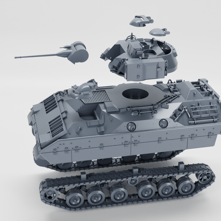 3D Printable Bradley M2 IFV and Bradley M3 CFV (US, Cold War) (1:56 and ...