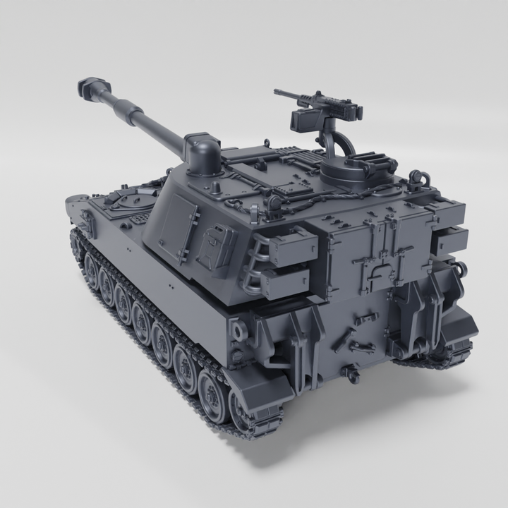 3D Printable M109/A3 Paladin (155mm SPG) (US, Cold, War) (1:56 and 1: ...