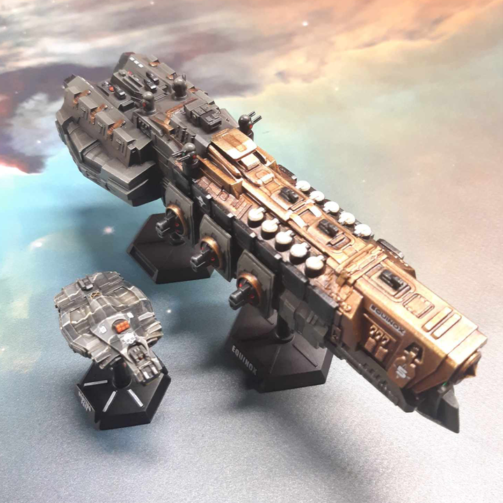 3D Printable C-XEC Garuda Inferno Battleship by David Tarron