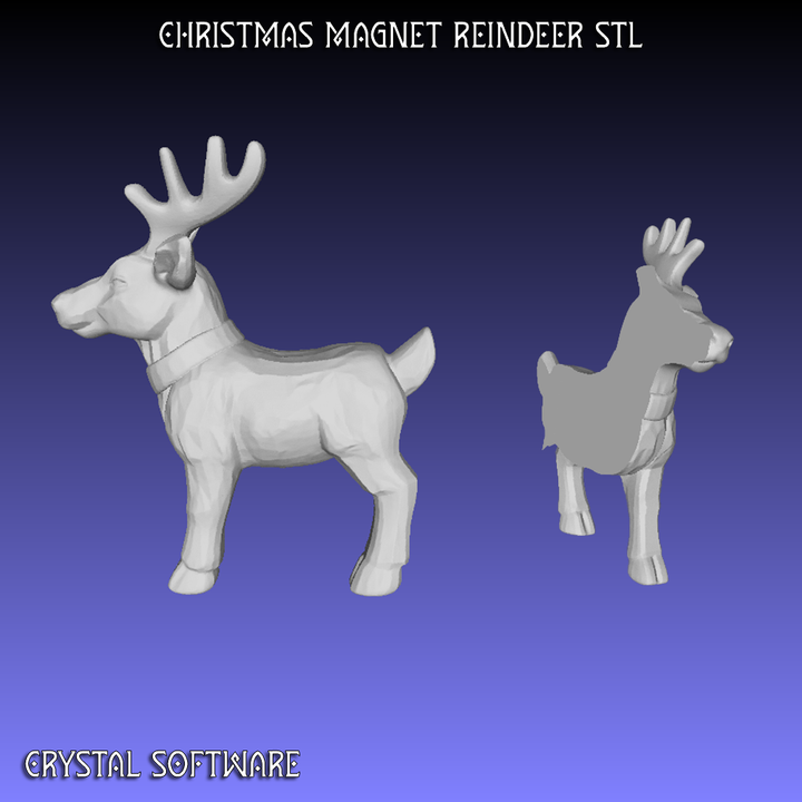 3D Printable Christmas Reindeer Refrigerator Magnet 3D Printable ...
