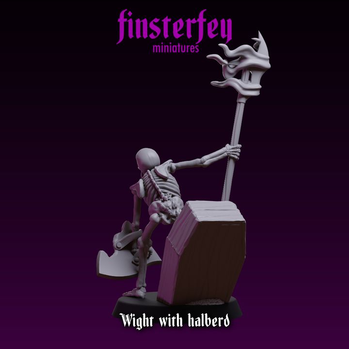 3D Printable Wight with halberd / Elite Skeleton / Grave Guard by ...