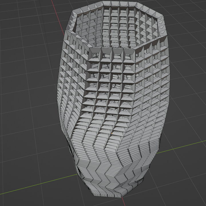 3D Printable Faceted Mesh Vase by Stanley