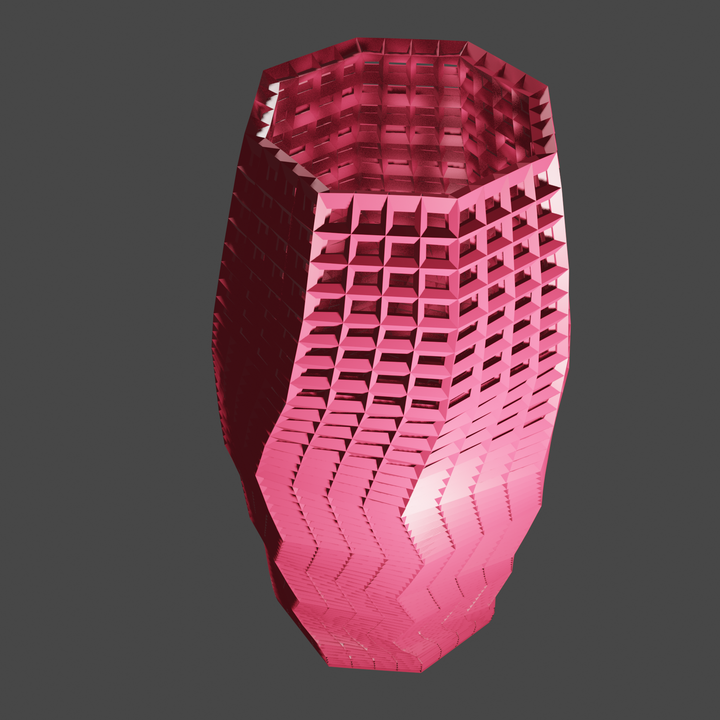 3D Printable Faceted Mesh Vase by Stanley