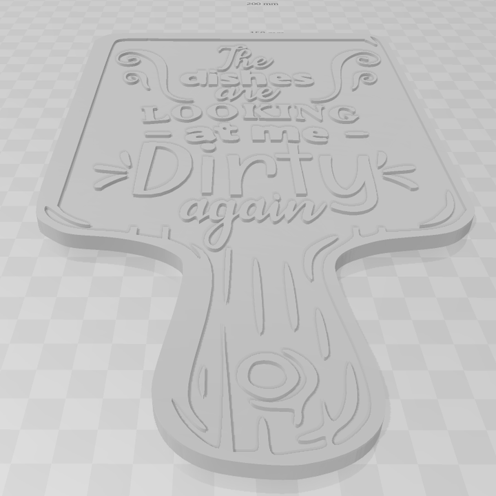 3D Printable The Dishes are looking at me dirty again Sign, Funny wall ...