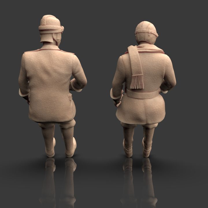 3D Printable Pilots WW1 British German by 3Dimontis