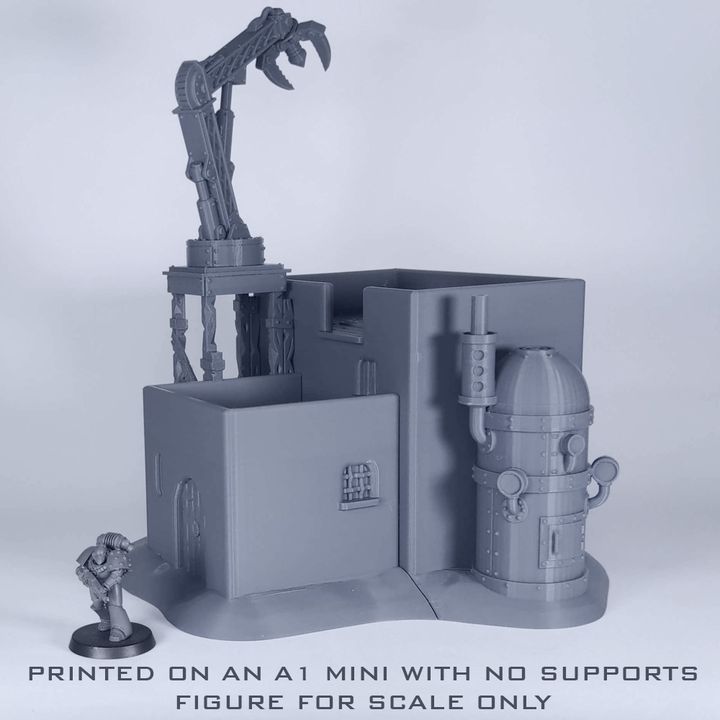 3D Printable Retro Greenskin Mech Shop by Doctor Spork