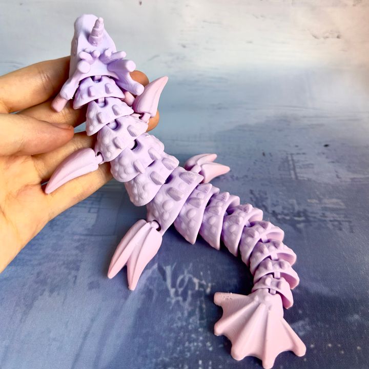 3D Printable Flexi Water Dragon by ArtiVIVO