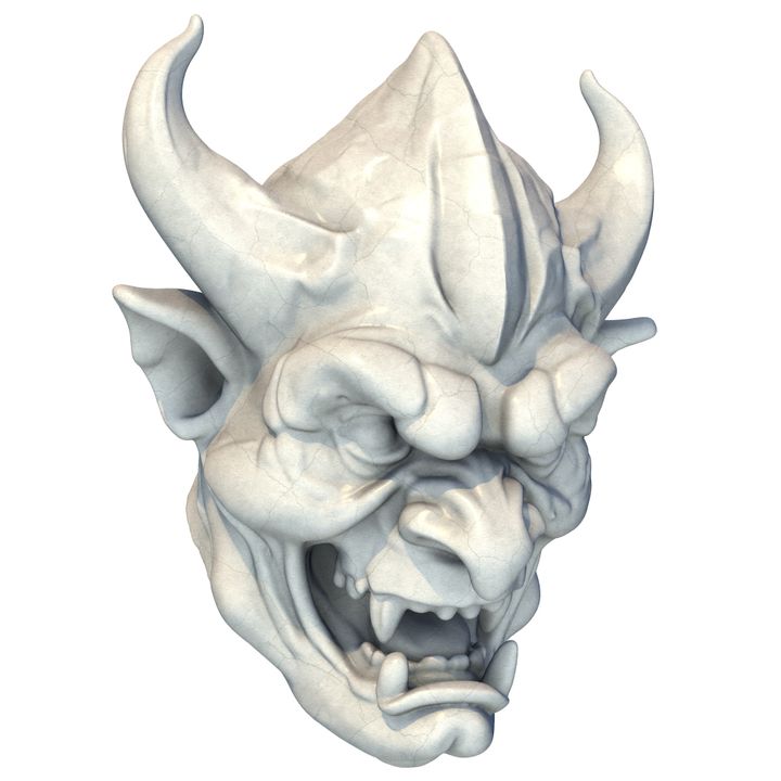 3D Printable Gargoyle Head 11 by 1xMerch