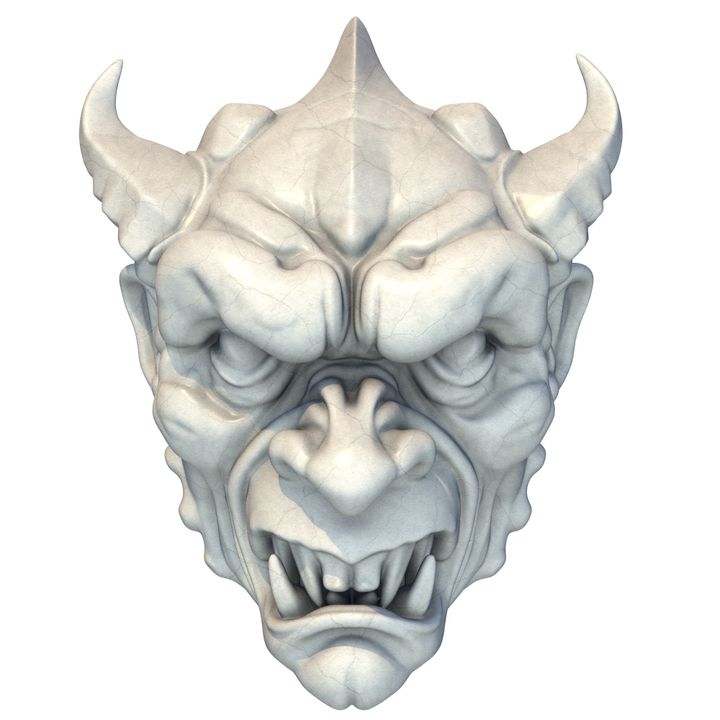 3D Printable Gargoyle Head 12 by 1xMerch