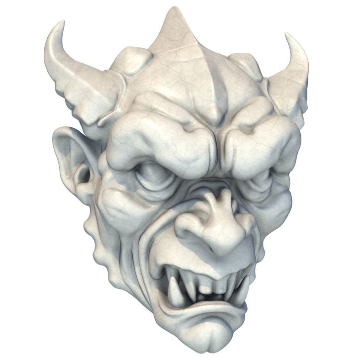 3D Printable Gargoyle Head 12 by 1xMerch