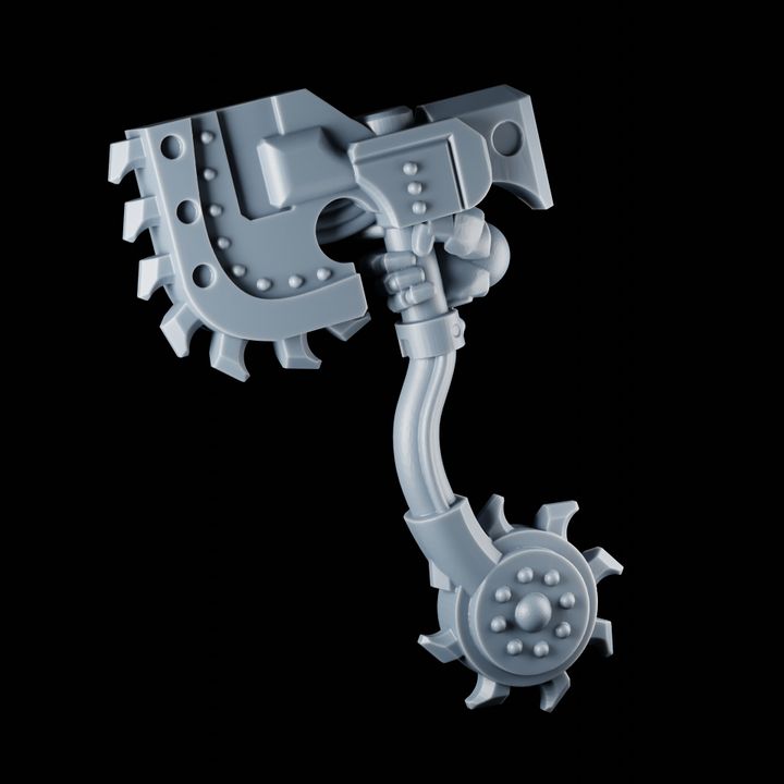 3D Printable Buzzblade Arms – Industrial Chain-Axes for Sci-Fi Warriors ...