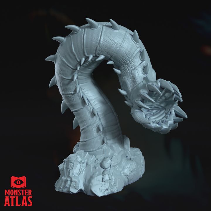 3D Printable Purple Worm by Monster Atlas