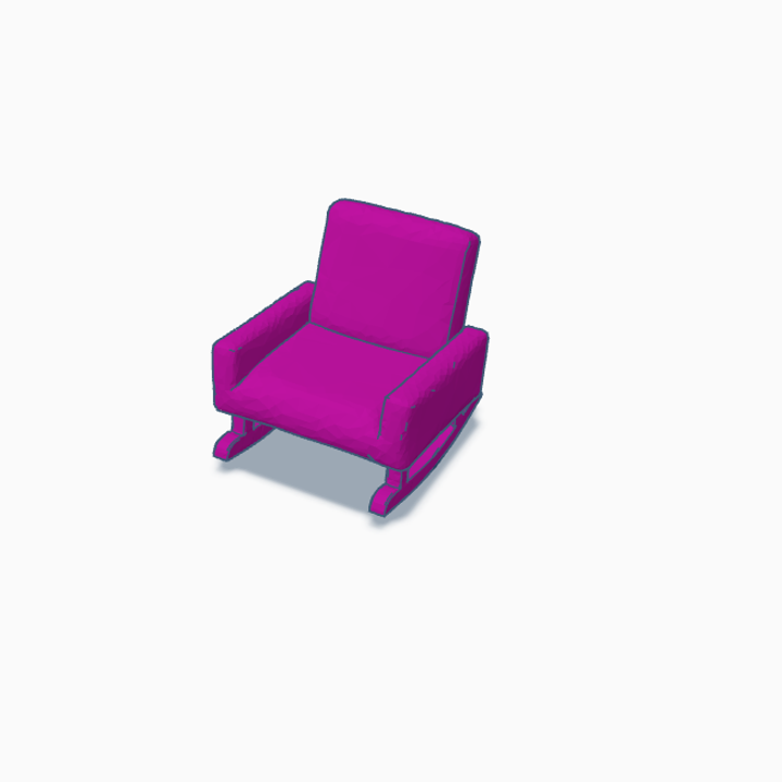 3D Printable Rocking Chair 3D Model – STL, OBJ, FBX – Digital Download ...