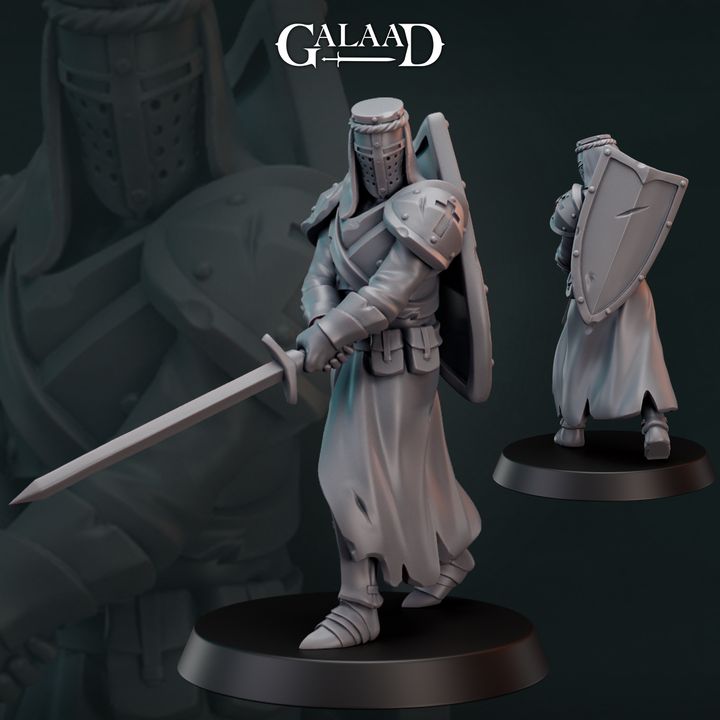 3D Printable Knight Templar 03 by Galaad Miniatures
