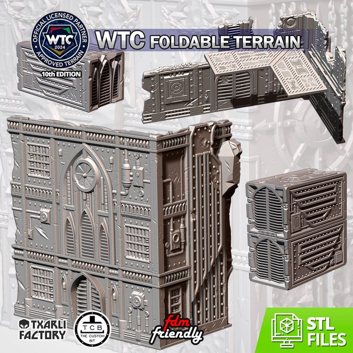 3D Printable WTC FOLDABLE TERRAIN INDUSTRIAL by The Custom Bit