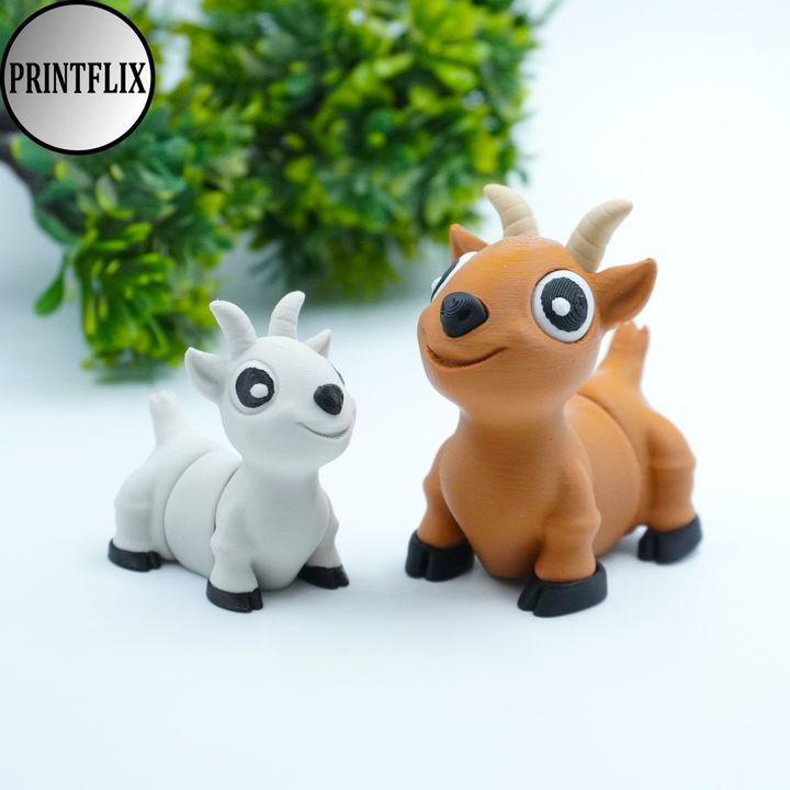 3D Printable CUTE FLEXI TINY GOAT by Printflix