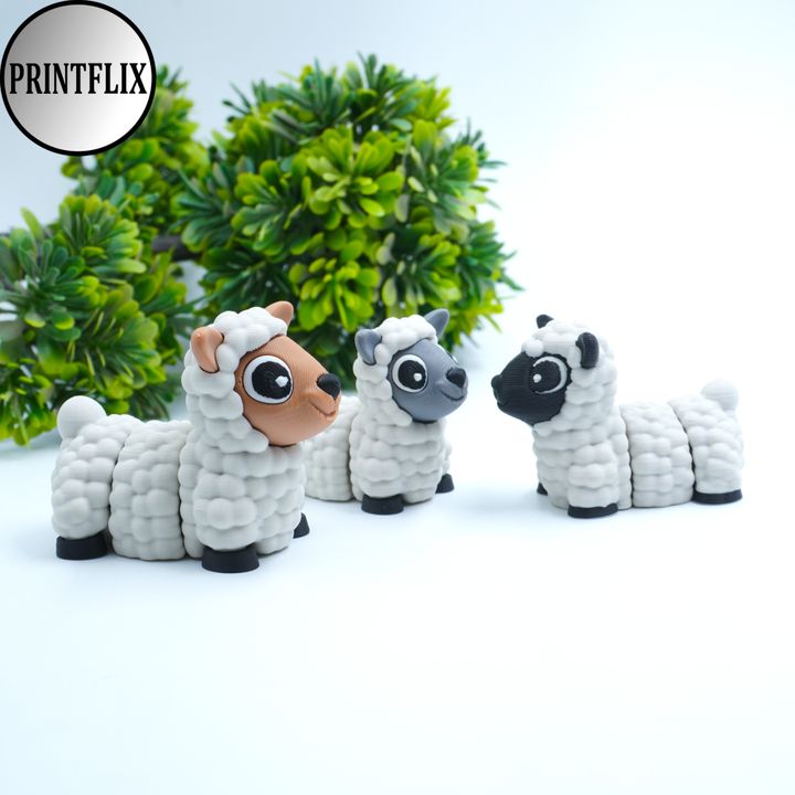 3D Printable CUTE FLEXI TINY SHEEP by Printflix