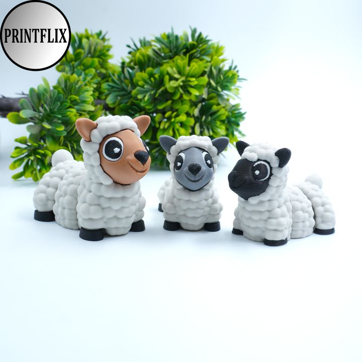 3D Printable CUTE FLEXI TINY SHEEP by Printflix