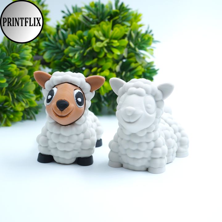3D Printable CUTE FLEXI TINY SHEEP by Printflix
