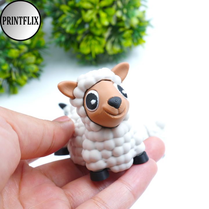 3D Printable CUTE FLEXI TINY SHEEP by Printflix