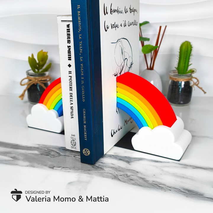 3D Printable 🌈 Rainbow Bookends – No MultiColor or Glue Needed! by ...
